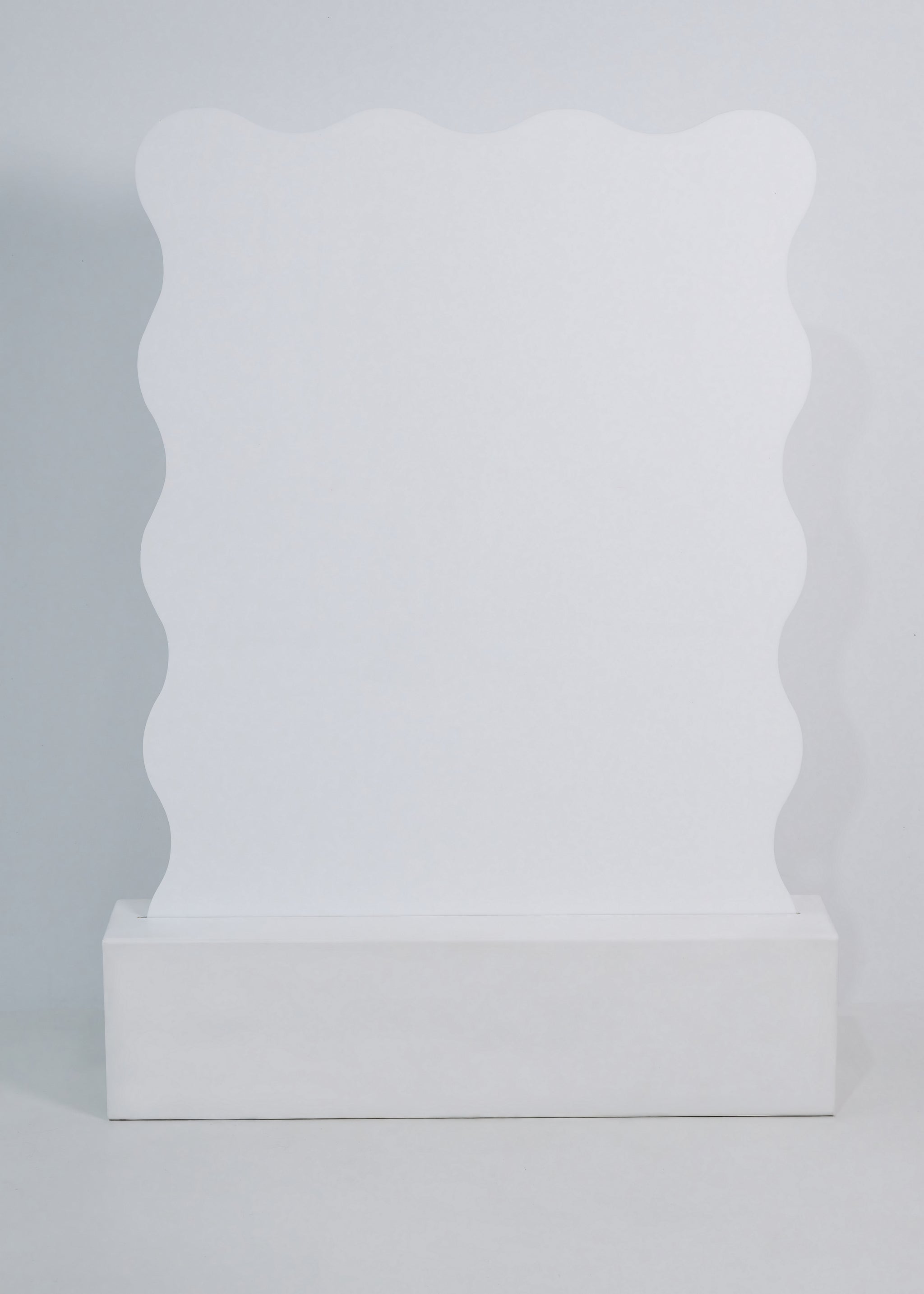 1.2m Wave Acrylic Signage + Rectangular Slotted Base