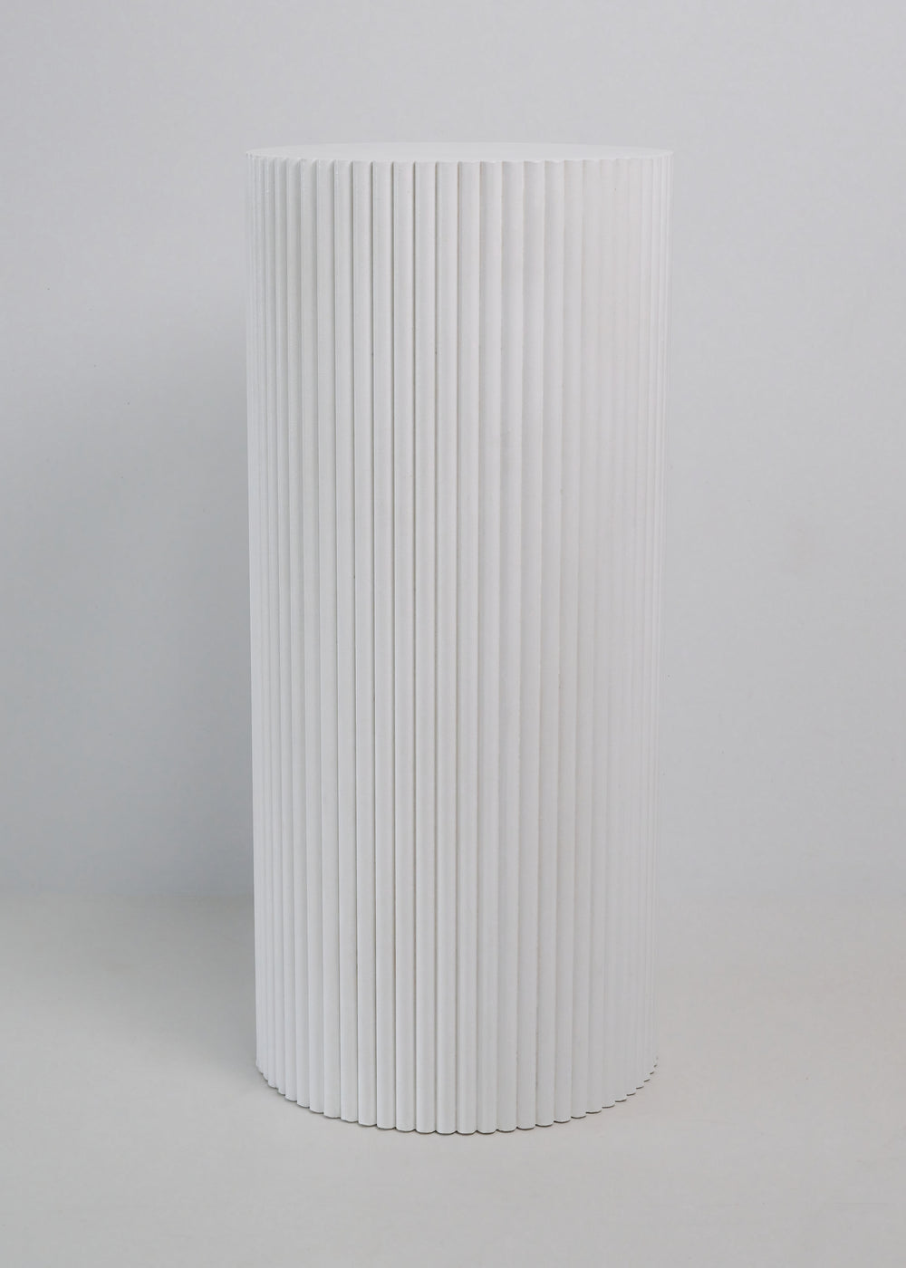Tall White Ripple Plinth